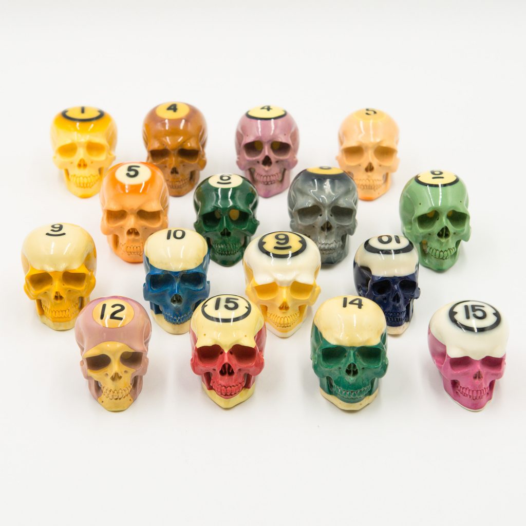 Billiard Pool Ball Hand Carved Skull Set – House of Whitley