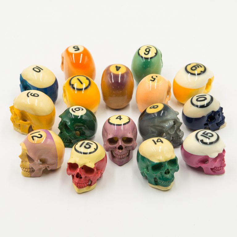 Billiard Pool Ball Hand Carved Skull Set – House of Whitley